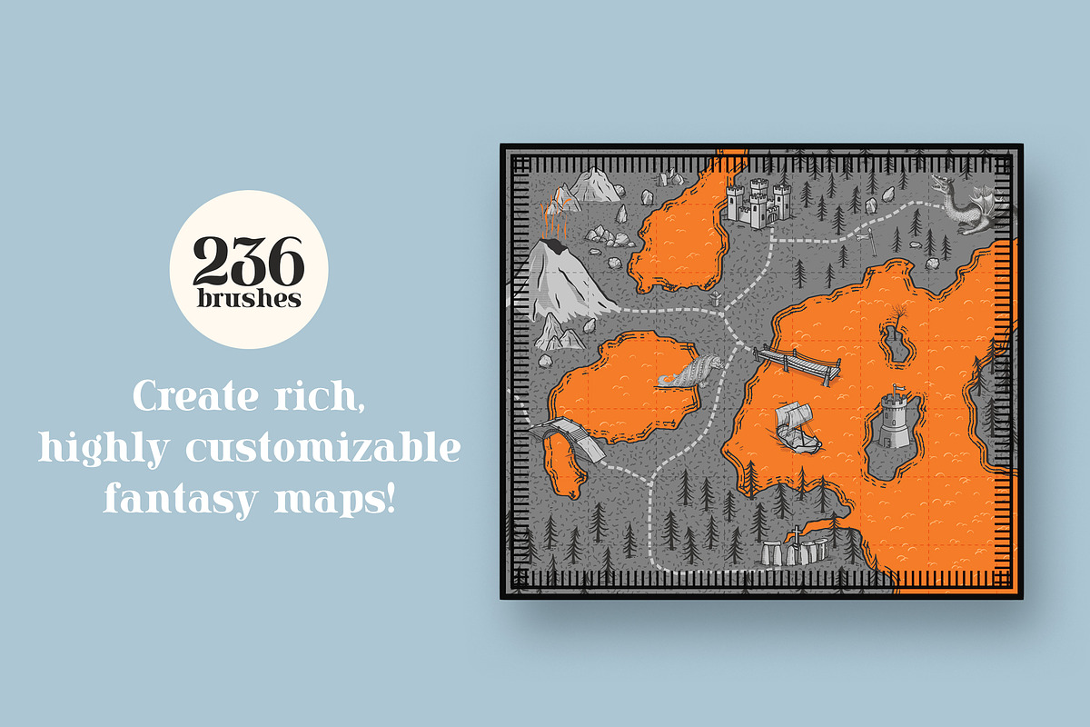 Procreate Fantasy Map Maker Brushes
