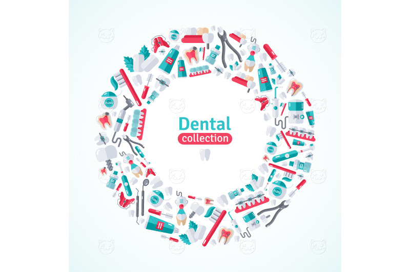 Dental frame, a Decorative Illustration by kotoffei | Creative Market