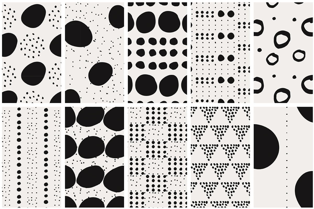 Dots & Spots Seamless Patterns, a Pattern Graphic by Youandigraphics