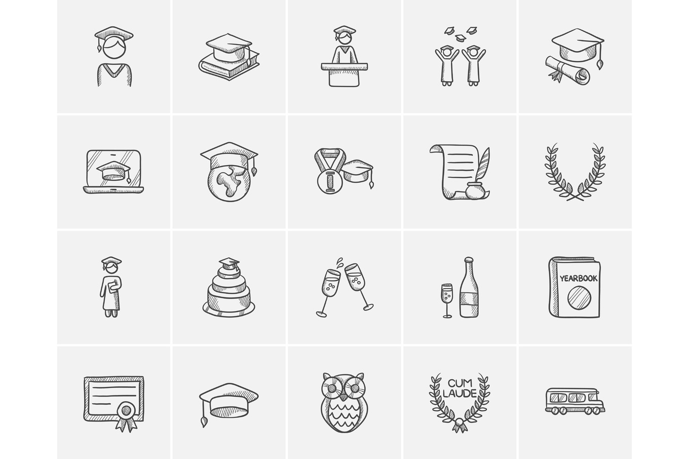 Education sketch icon set., an Education Illustration by Visual ...