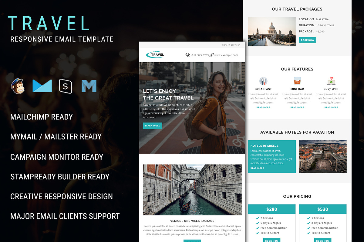 Travel - Email Template, an Email Template by Pennyblack Templates