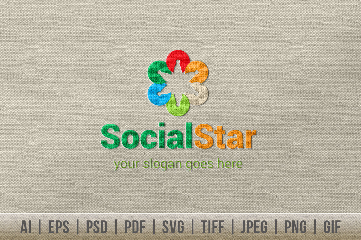 Social Star Logo | Branding & Logo Templates ~ Creative Market