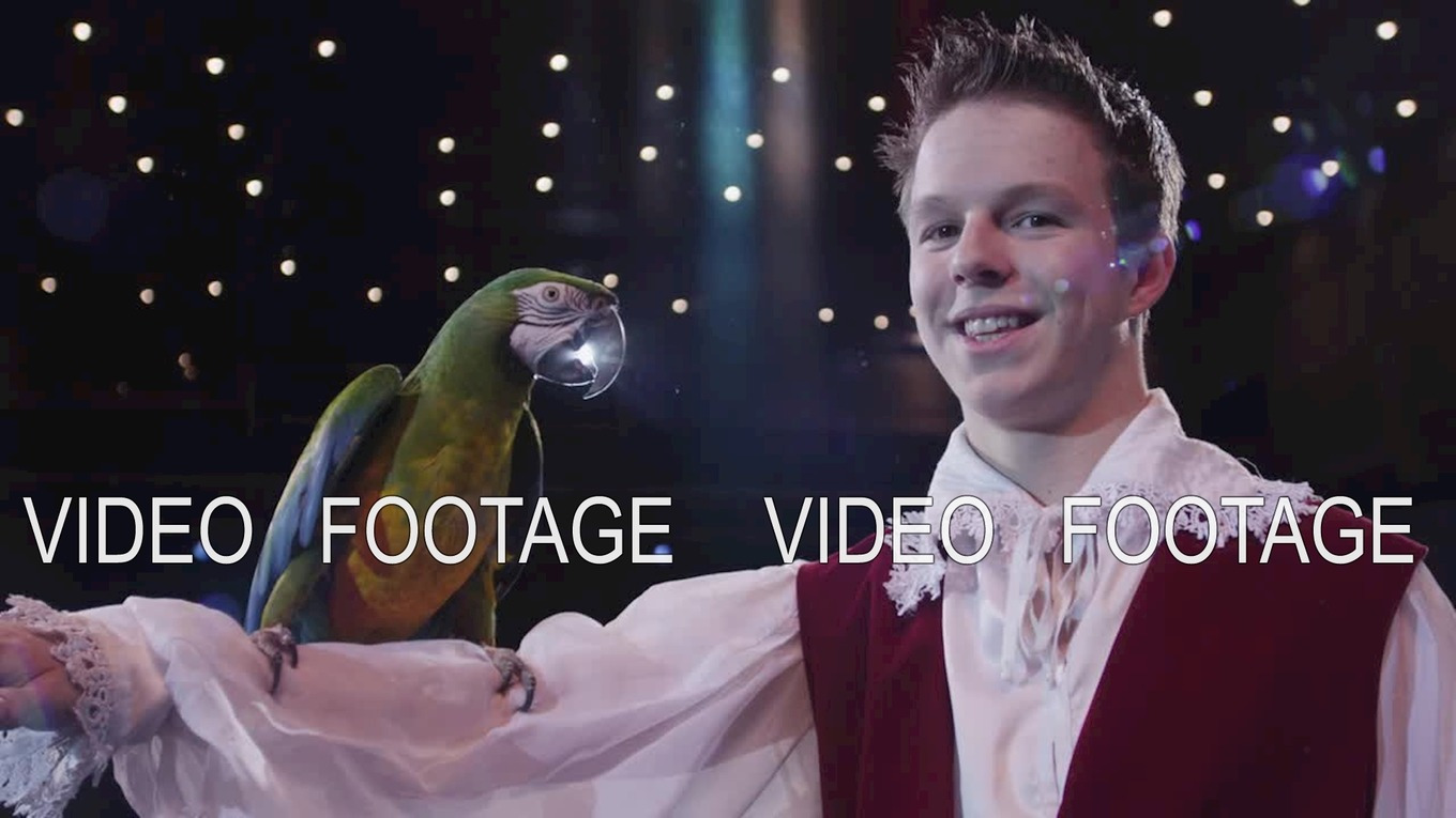 Circus tamer and his macaw | Graphics ~ Creative Market