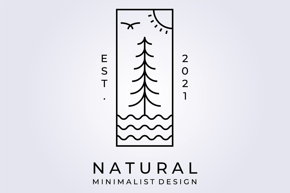 Nature, pine tree, lake logo vector, a Branding & Logo Template by ...