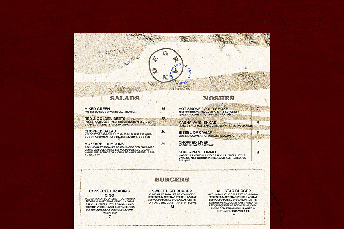 Rustic Restaurant Menu Template, a Flyer Template by BrandPacks