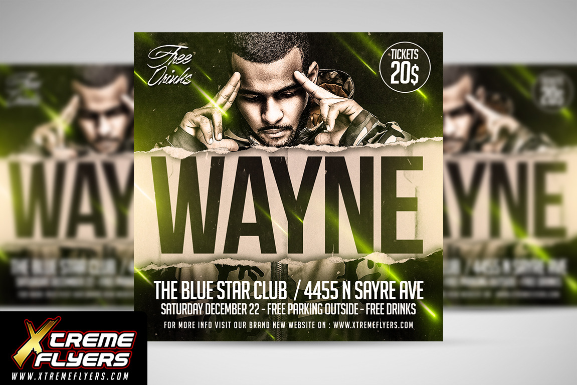 Rap Artist Flyer Template, a Flyer Template by XtremeFlyers
