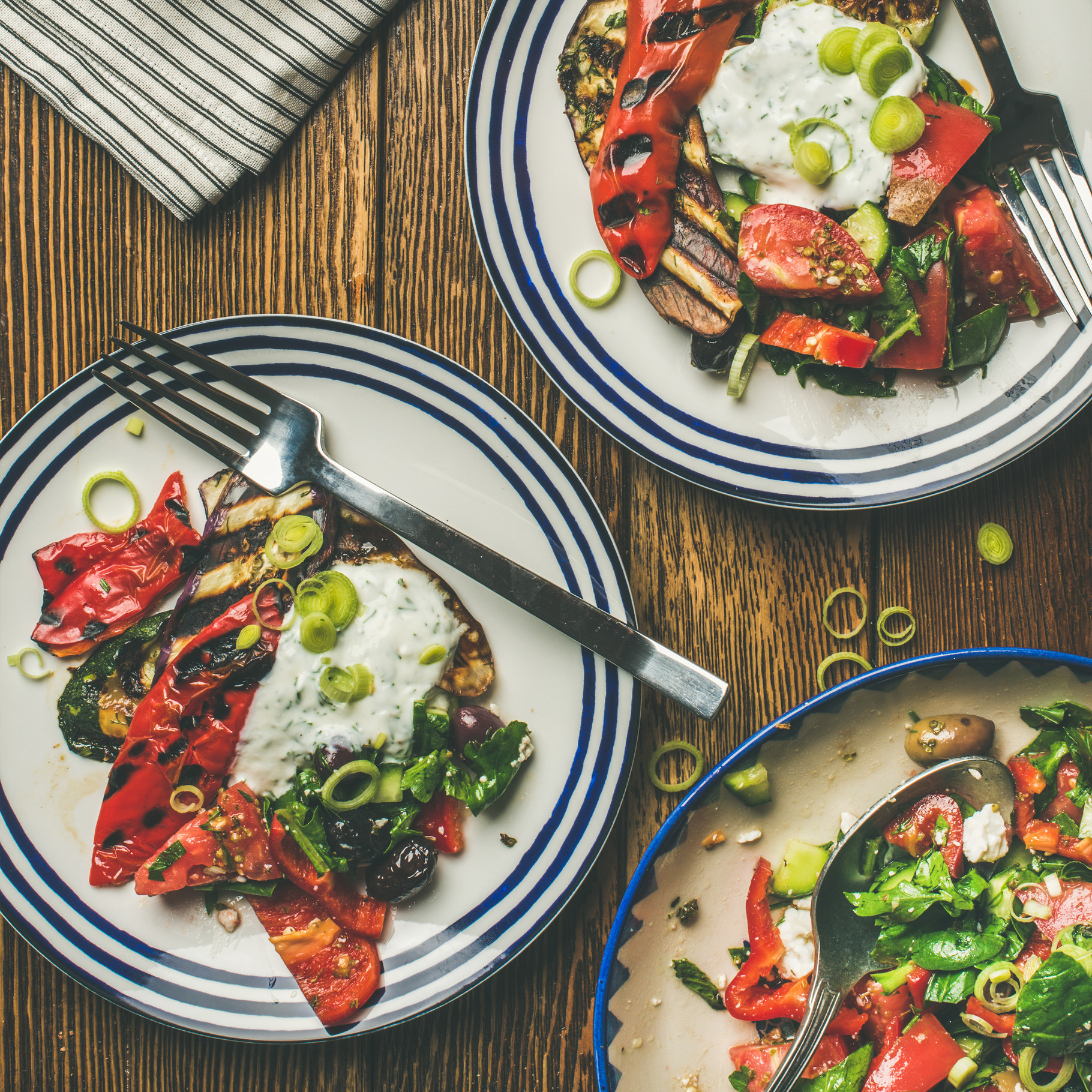 Flat-lay of healthy dinner table set, a Food & Drink Photo by Foxys ...