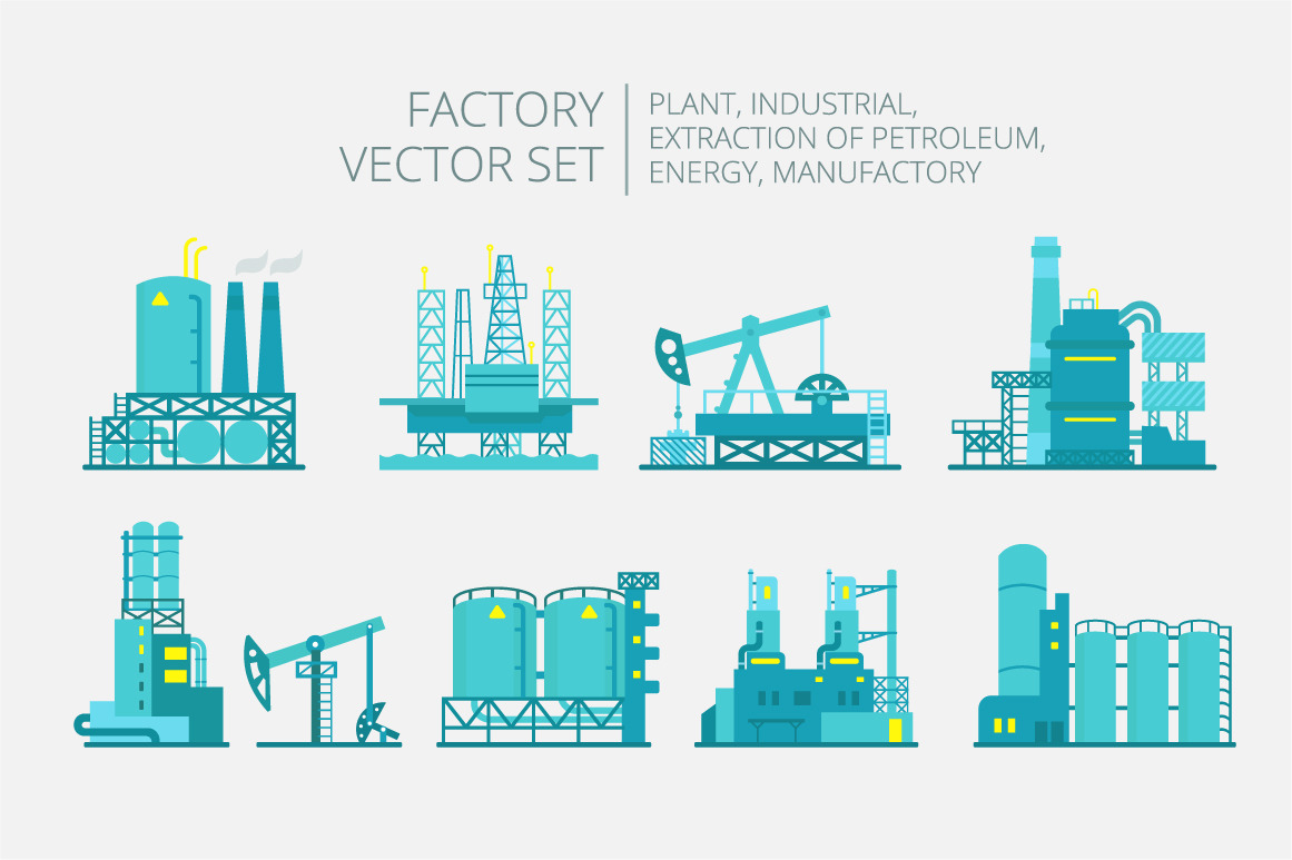 Set of factory illustration, an Object Illustration by Vector illustrations