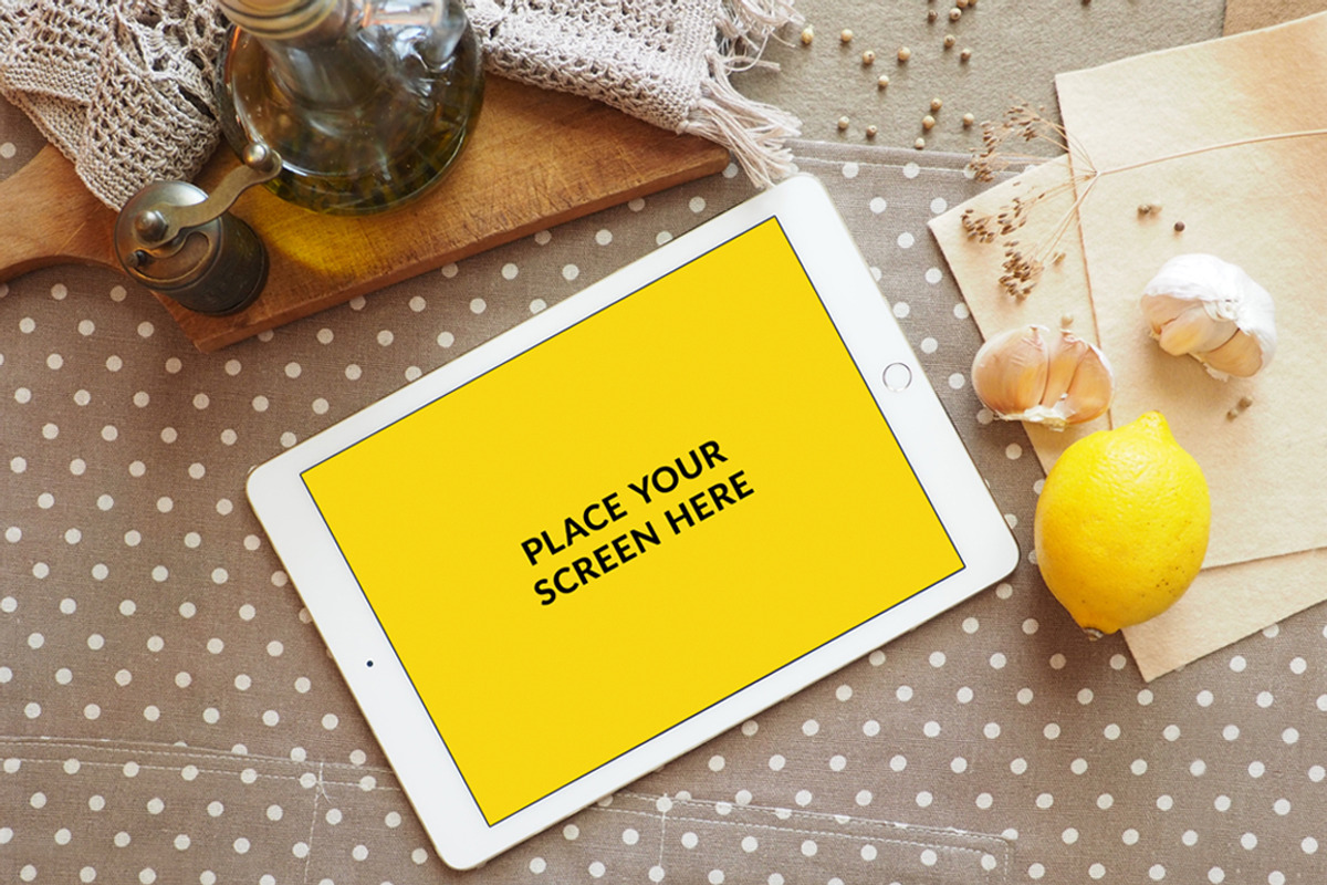 iPad Air 2 Mockup in Polka Dots, an iPad Mockup by Snowa | Creative Market