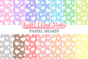Pastel Hearts digital paper | Graphic Patterns ~ Creative Market