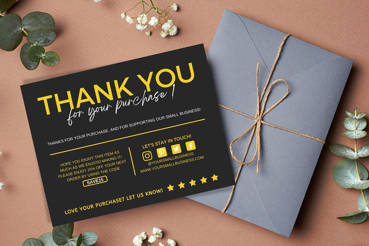 THANK YOU CARD GOLD, a Card Template by Oskar Wantopi
