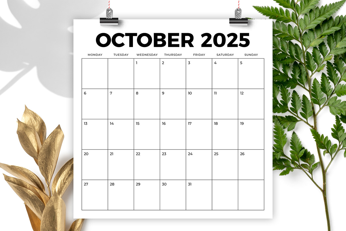 2025 BOLD Mon-Sun 12x12 Calendar, a Stationery Template by Running With ...