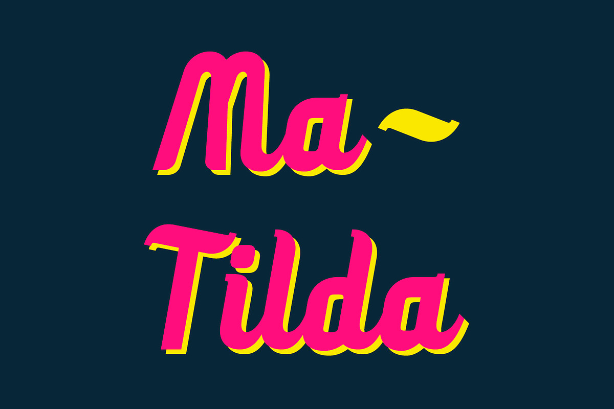 MaTilda, a Script Font by Etewut