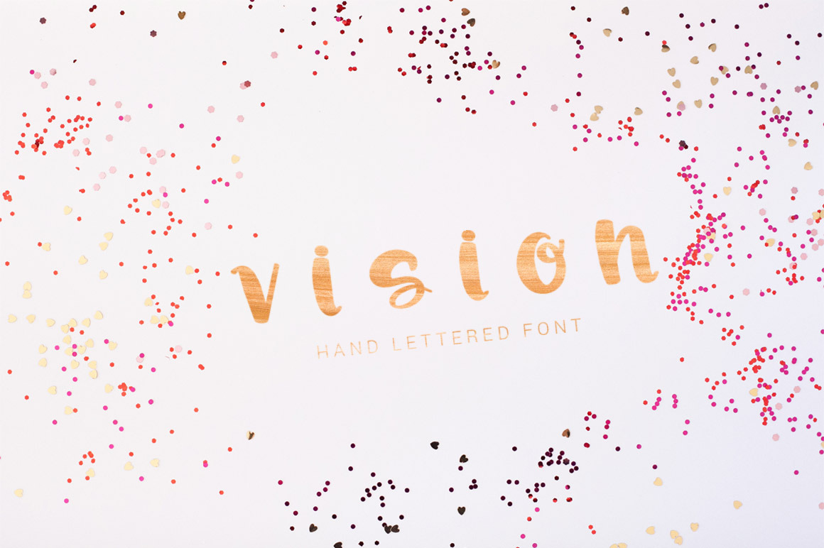 VISION Hand Lettered Font, a Handwritten Font by Rhonna Designs