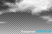 Transparent clouds. Vector., a Texture Illustration by ecco