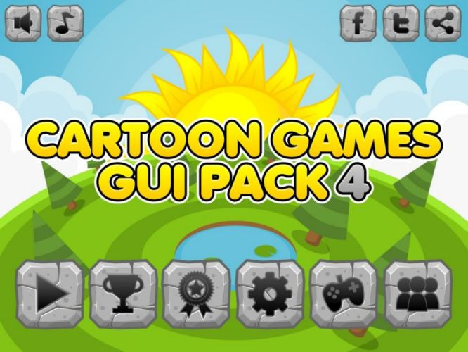 Cartoon Games GUI Pack 4, a Templates & Theme by pzUH