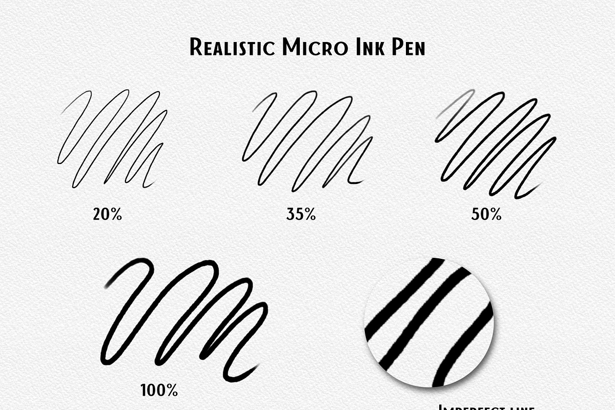 37 Procreate Micron Pen Brushes, a Brush Add-On by ProcreateiBox