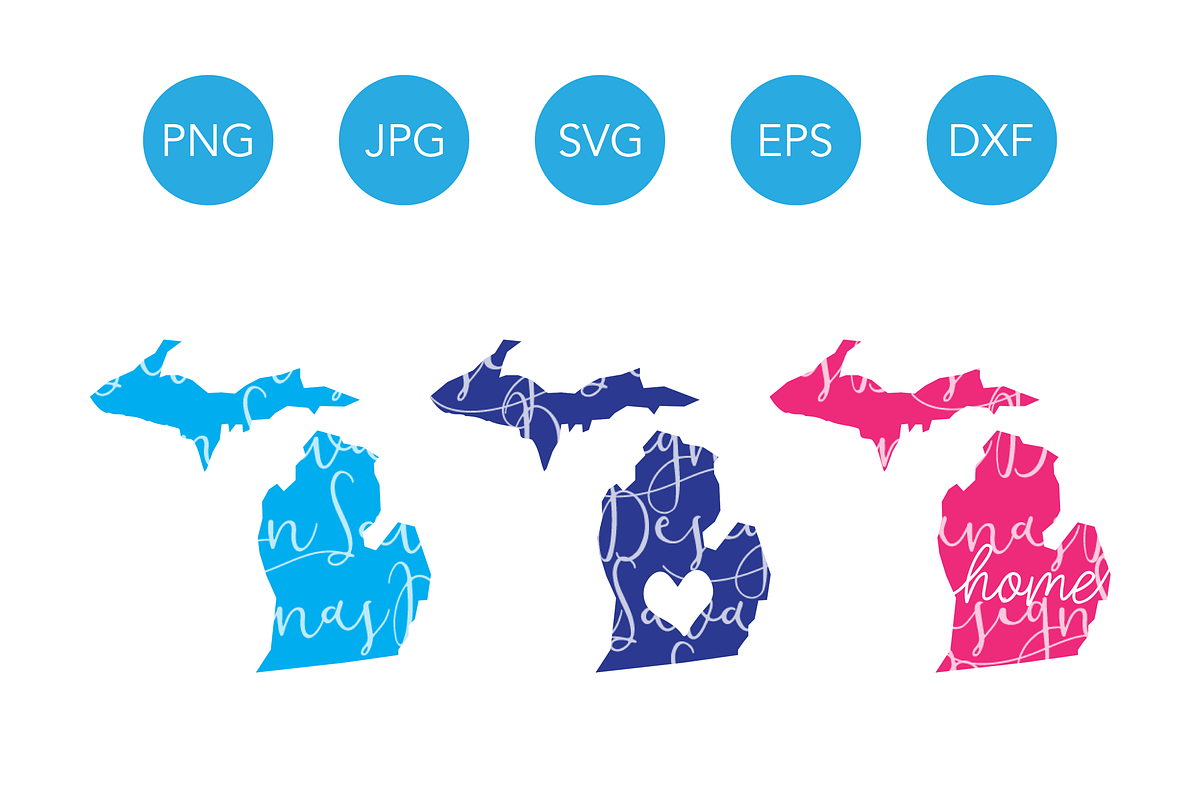 Michigan SVG Cut Files and Clipart, an Illustration by SavanasDesign
