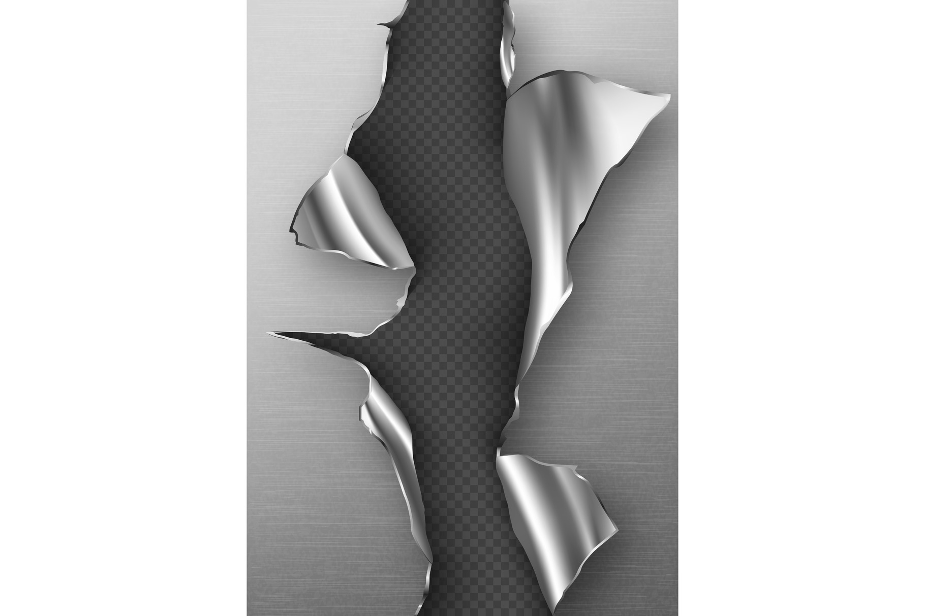 Metal rip hole with curly edges, a Texture Graphic by art PVP - market