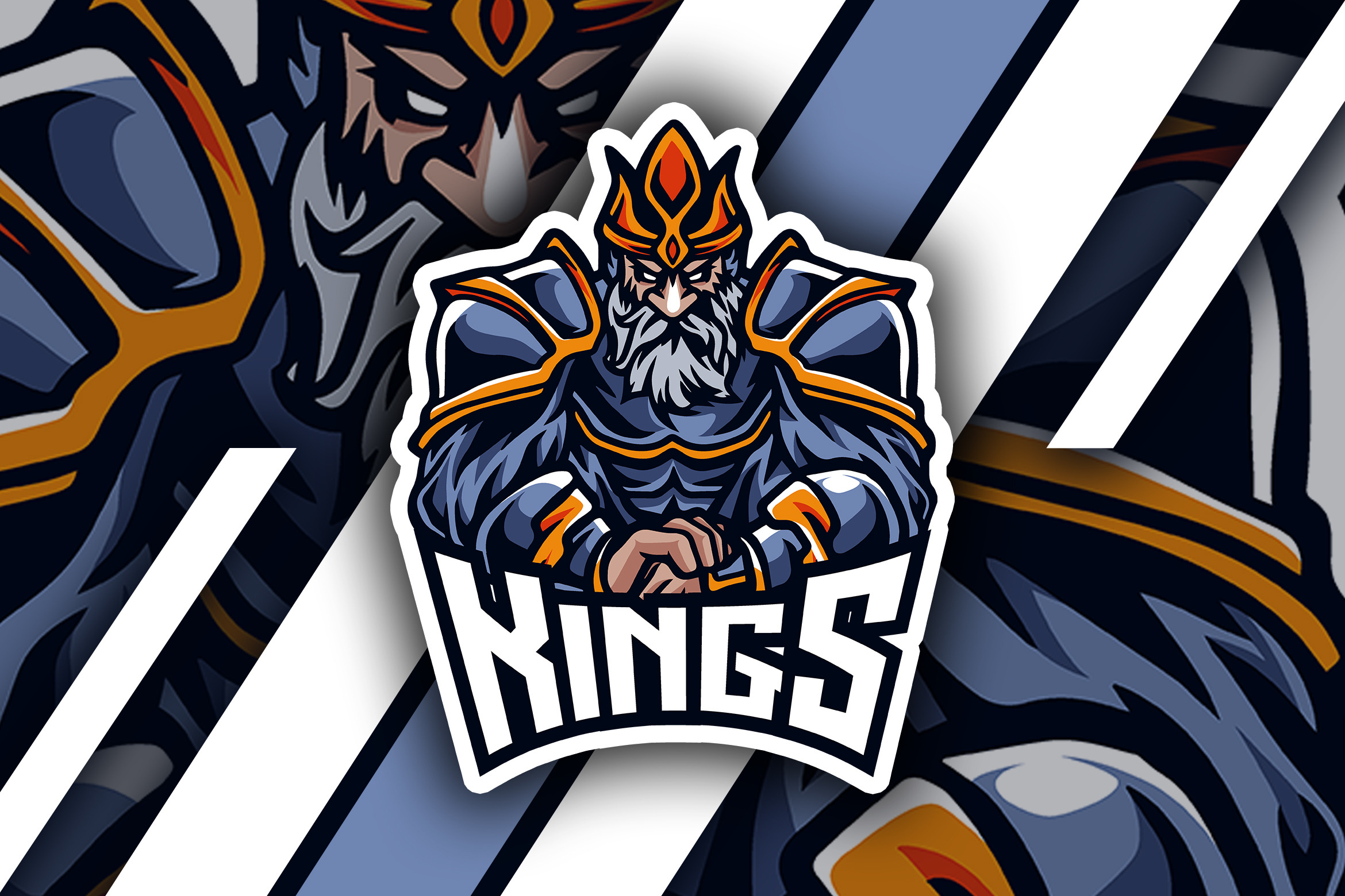 kings - Mascot & Esports Logo, a Branding & Logo Template by AQR Studio