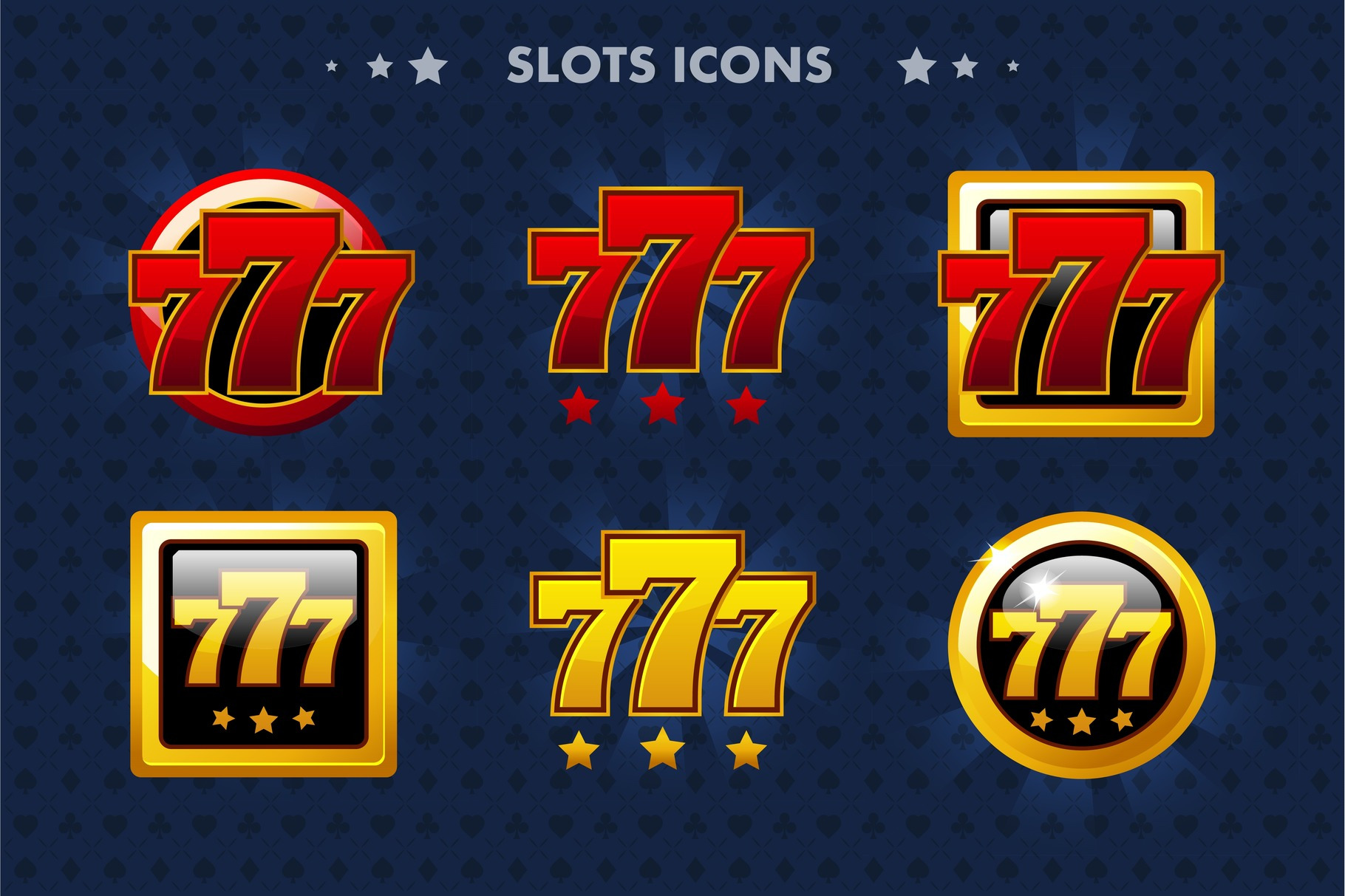 Slots 777 app icon, glossy objects for asset game and GameTwist, a ...