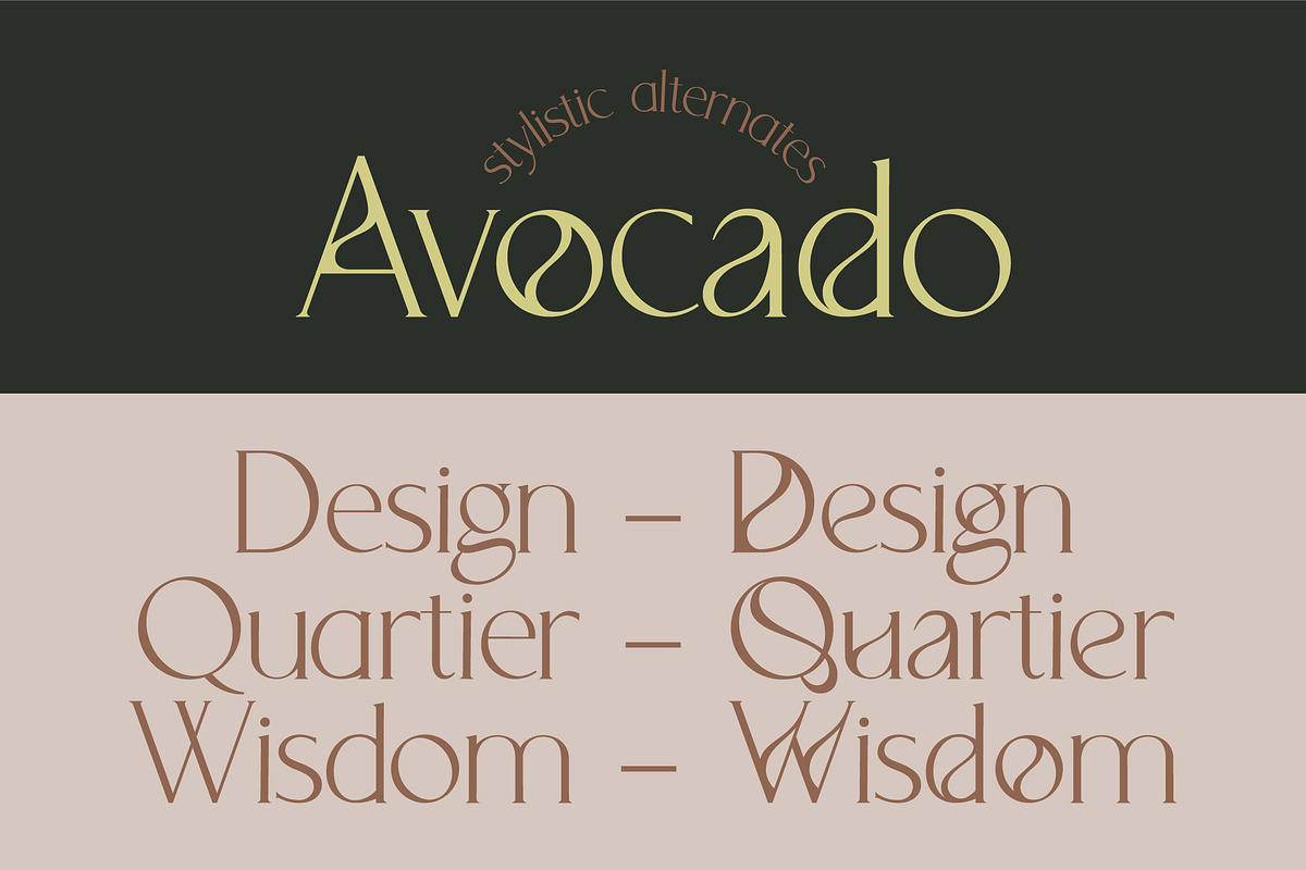 Avocado - Serif Font, a Serif Font by Anna Zakharchenko | Creative Market