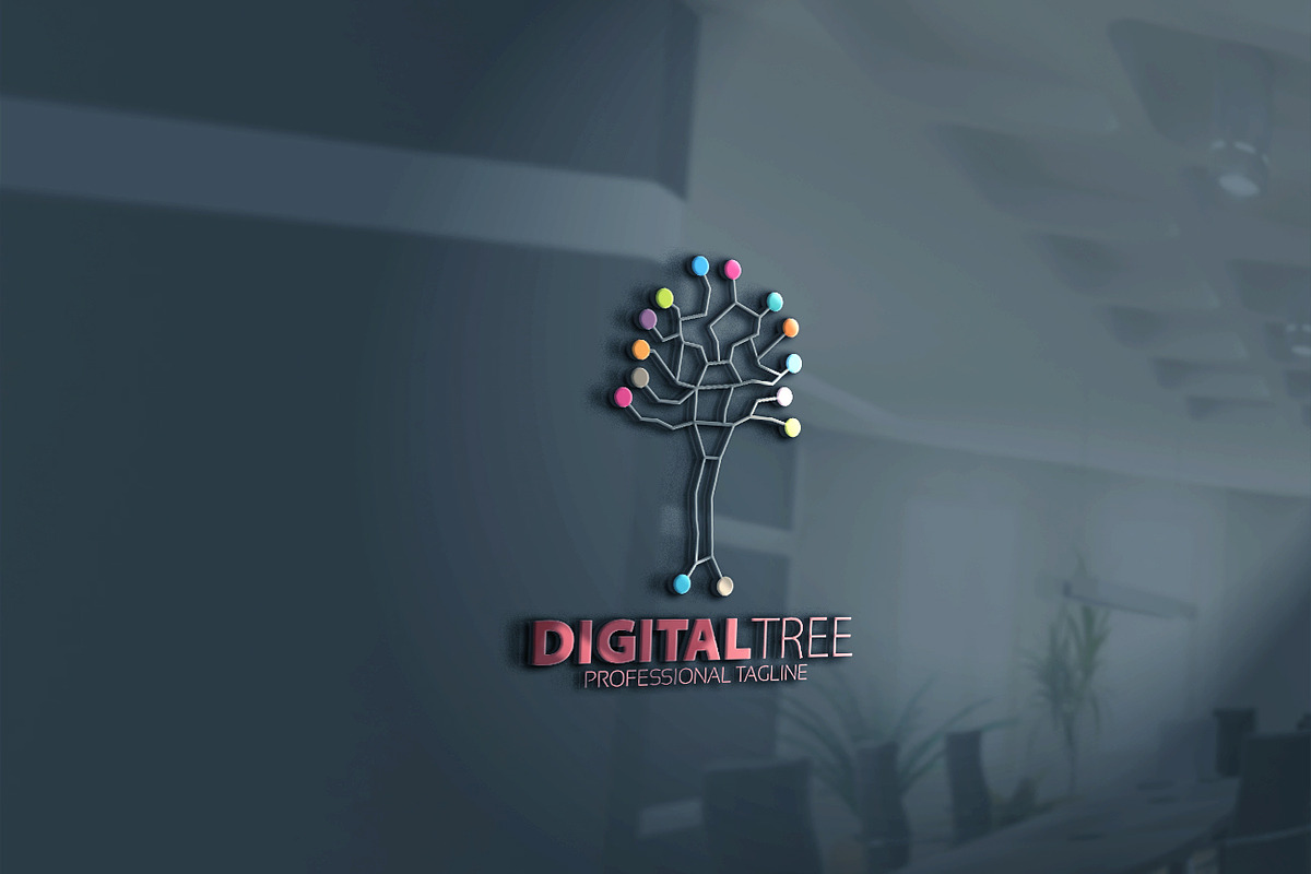 Digital Tree Logo, a Branding & Logo Template by essegraphic