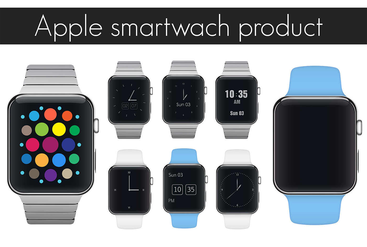 Apple iwatch smartwatches products., a Background Graphic by Lemberg Vector