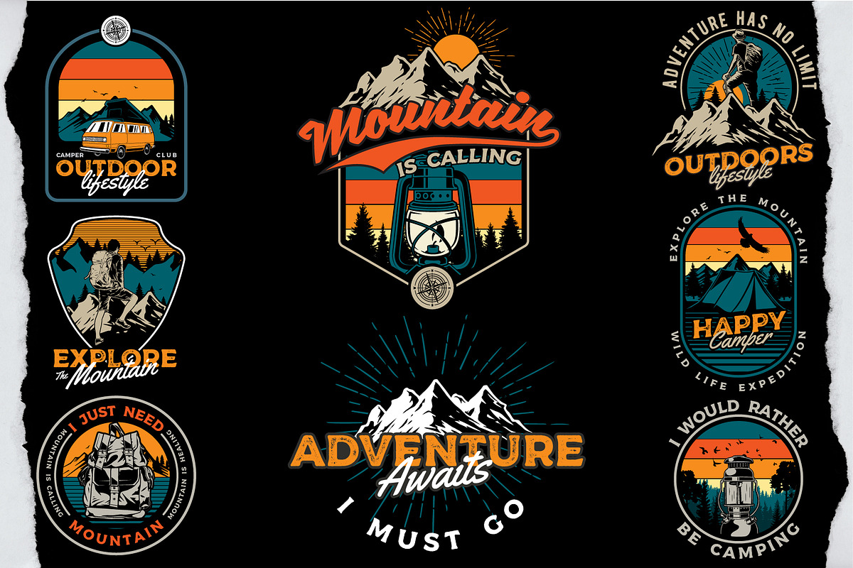 Adventure outdoor designs bundles,, a Sport Illustration by The BolzStudio