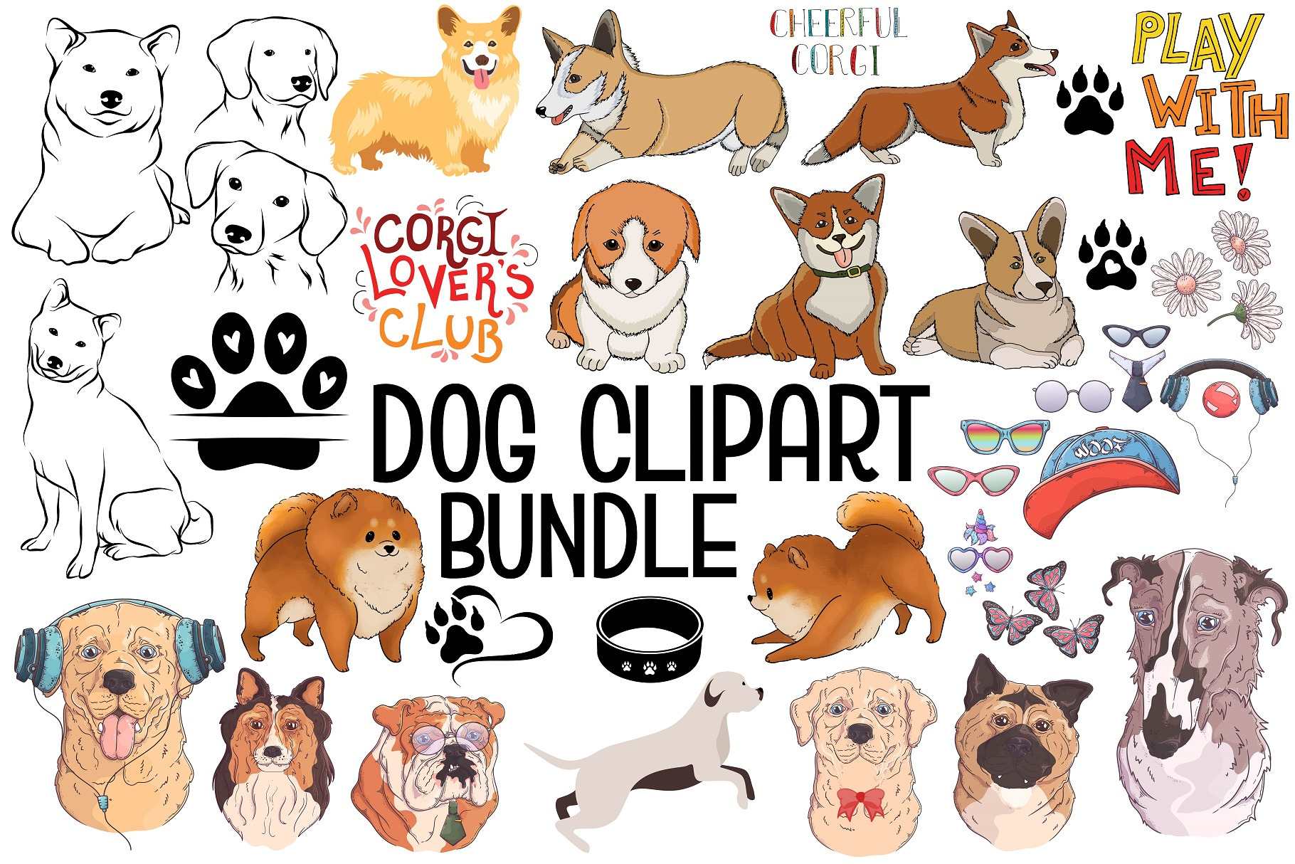 Dog Clipart Set