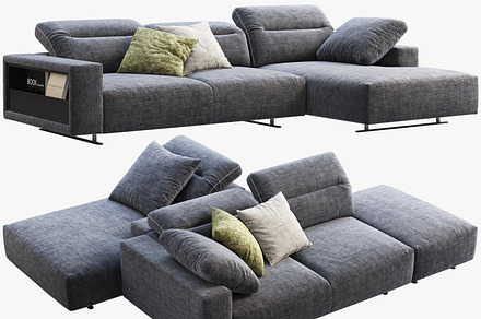 BoConcept Hampton chaise lounge sofa a Furniture 3D Model by 3dmitruk