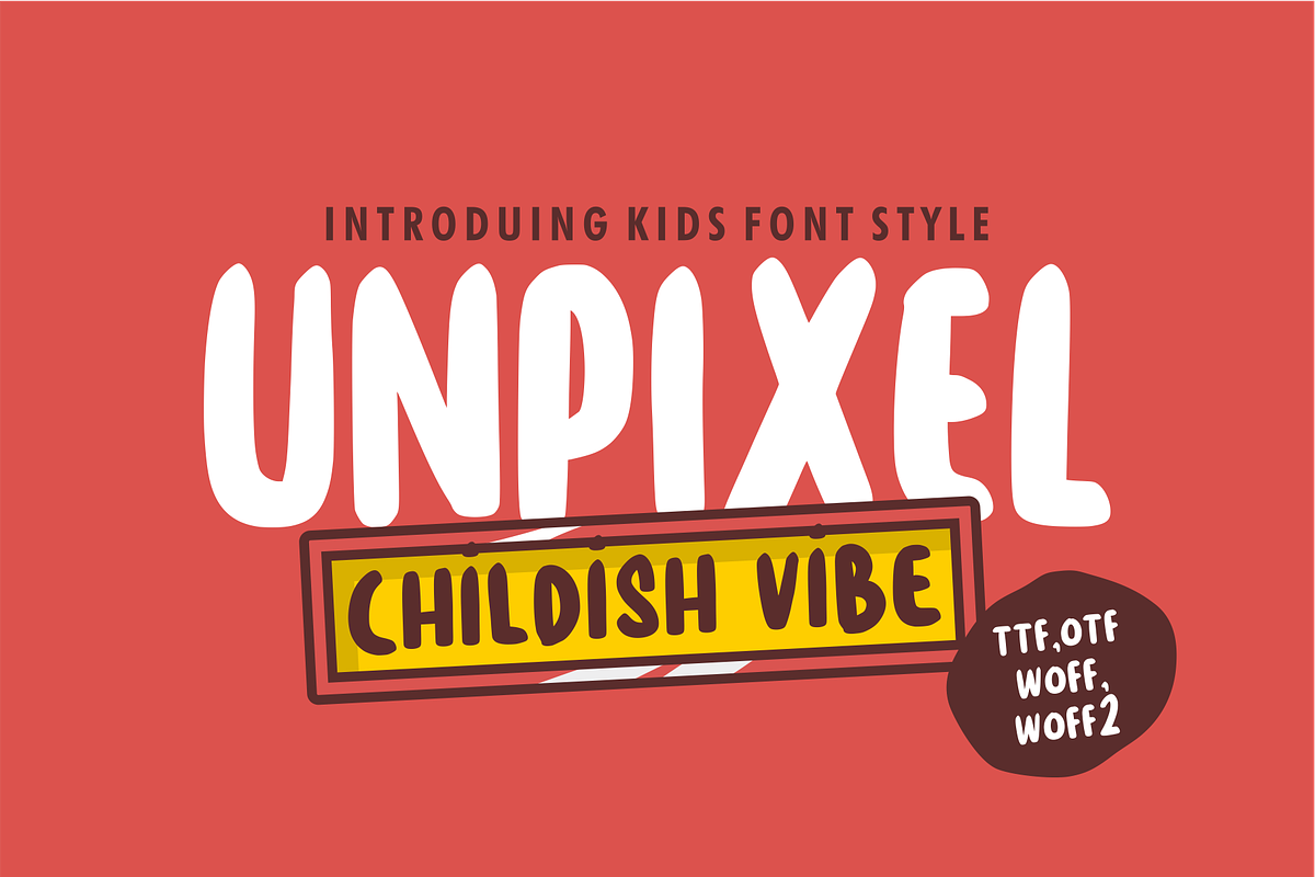 Unpixel Playful Handwritten Font, a Sans Serif Font by 24Design Studios