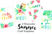 Tropical Card Templates Set, a Card Template by LarysaZabrotskaya