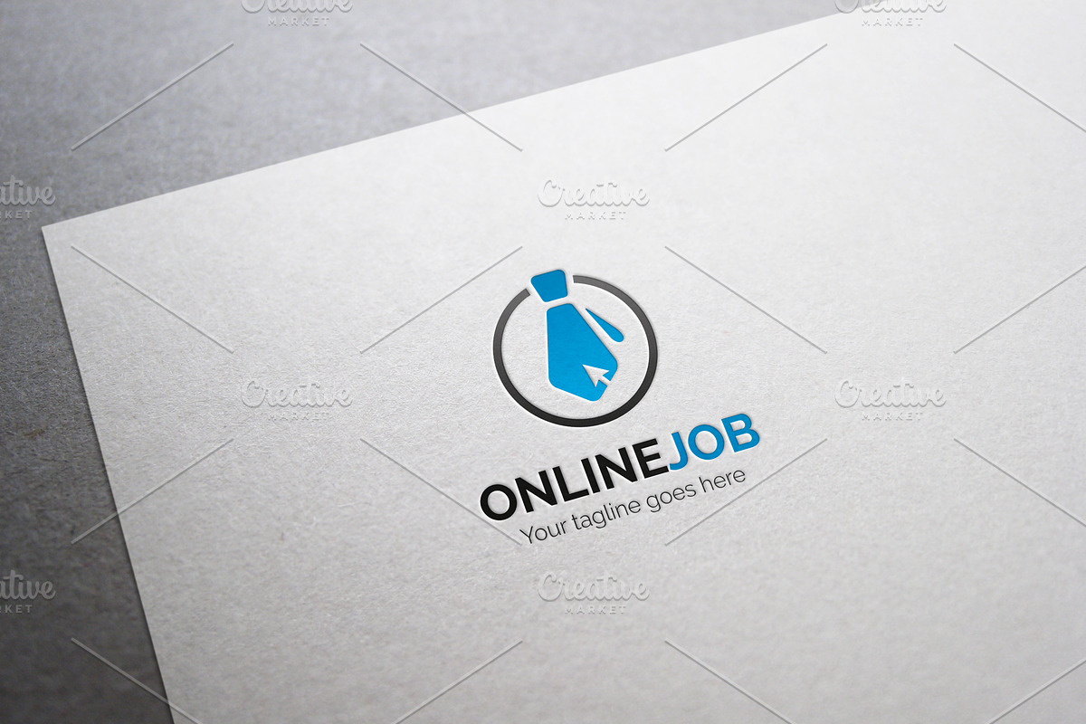 Online Job Logo, a Branding & Logo Template by XpertgraphicD