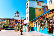Colourful town square of Guatape, an Architecture Photo by Annakaroline