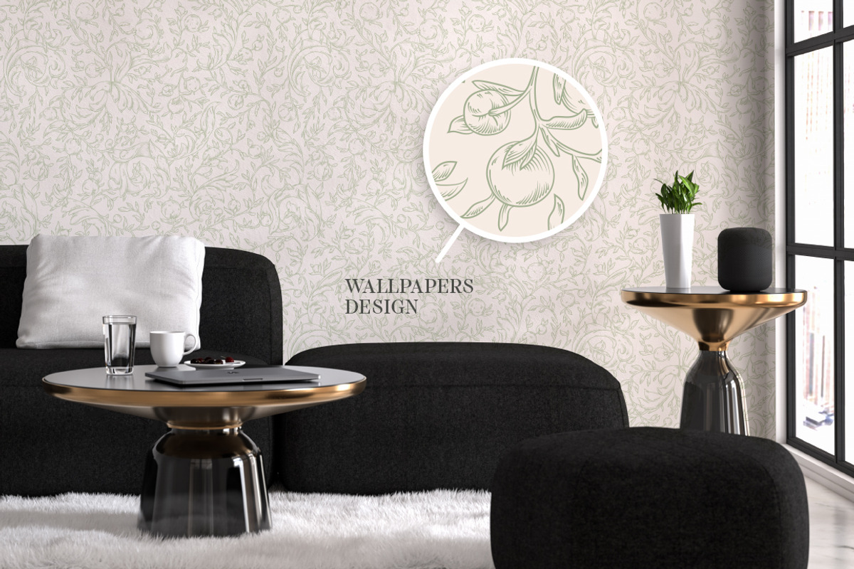 Modern Pre-Raphaelites patterns, a Pattern Graphic by Piñata