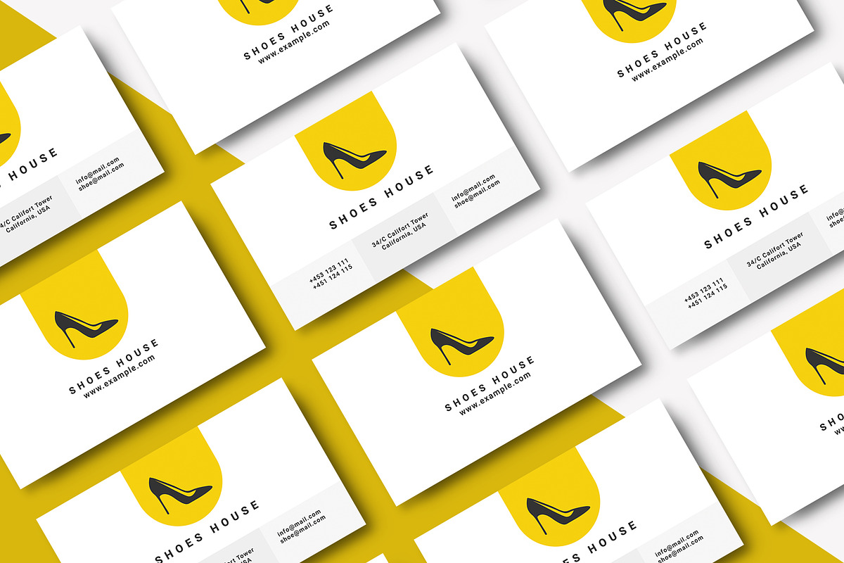 Shoe Business Card Template & Mockup, a Business Card Template by ...