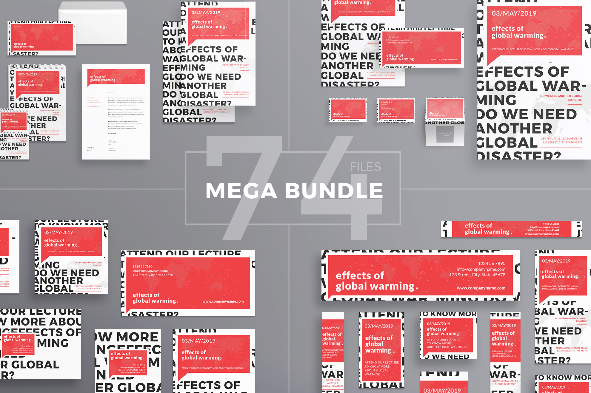 Mega Bundle | Global Warming, a Poster Template by Amber Graphics