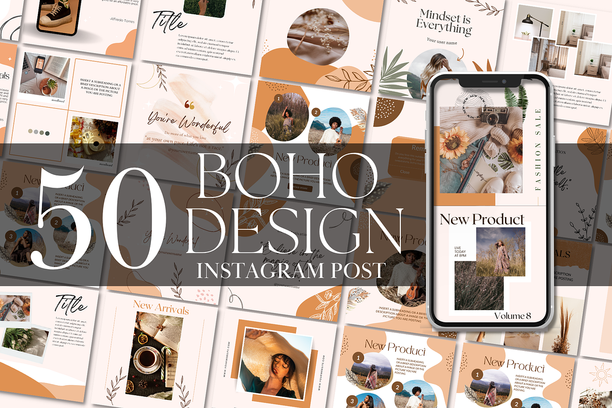 Boho-Themed Instagram Post Template