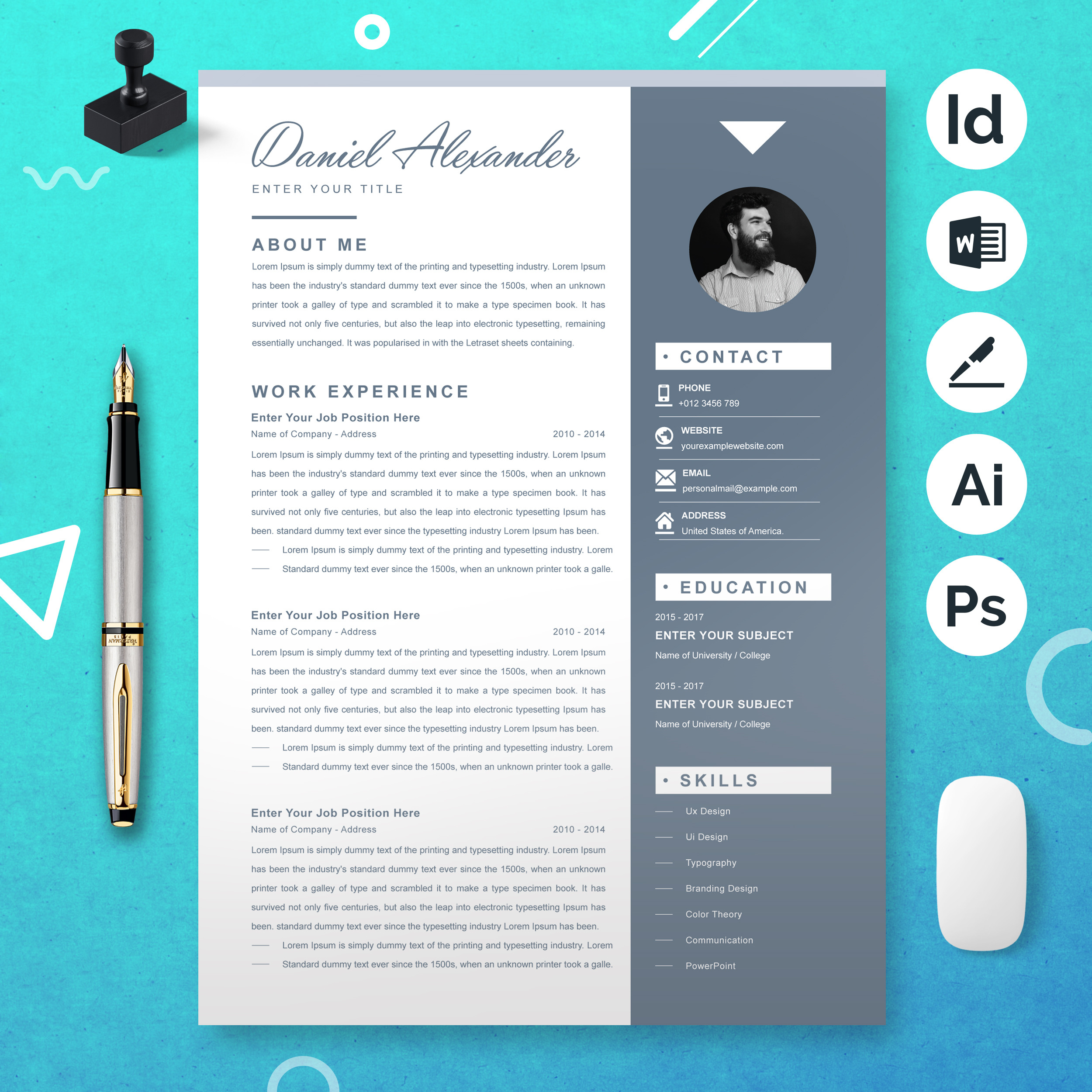 Creative Resume Template for Word