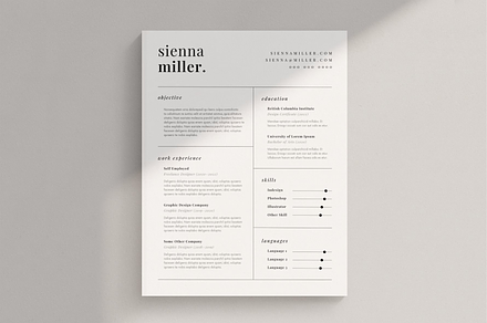 Resume/CV - Jamie, a Resume Template by bilmaw creative