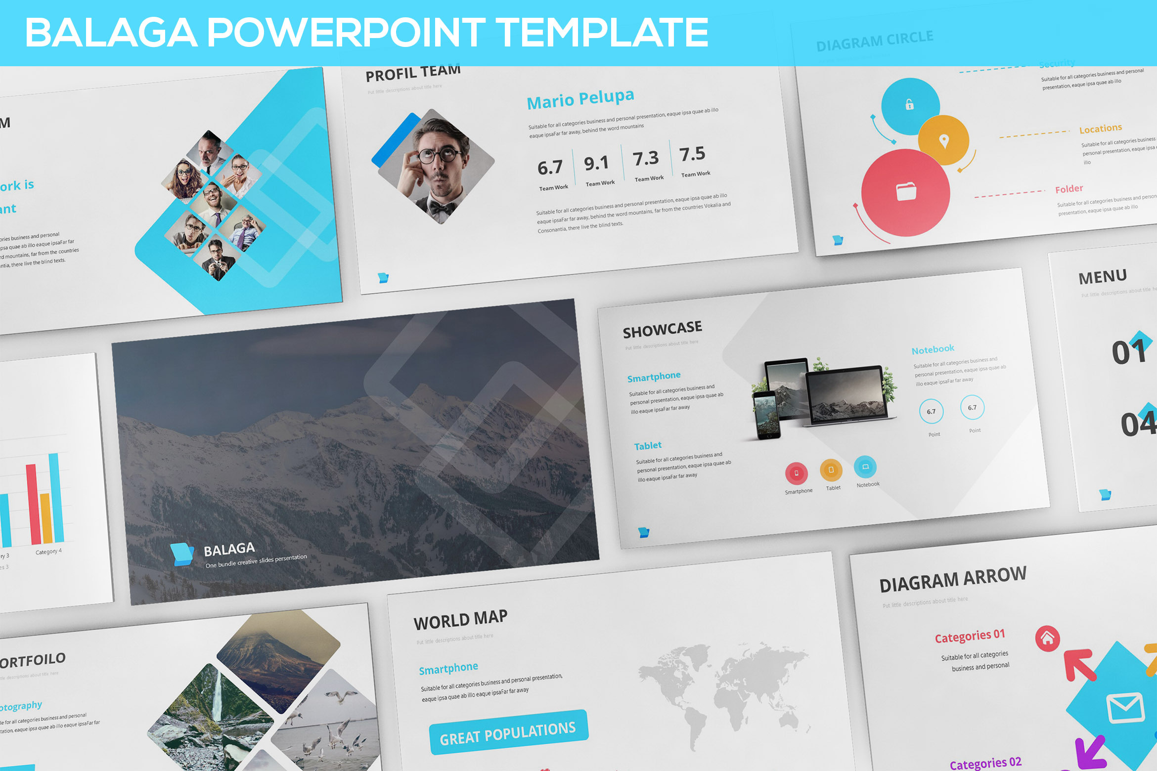 Balaga Powerpoint Template, a Presentation Template by SlideFactory