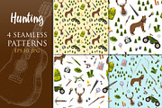 Hunting Seamless Pattern Set. | Texture Illustrations ~ Creative Market