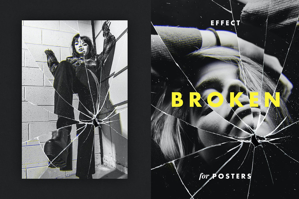 Broken Glass Effect for Posters