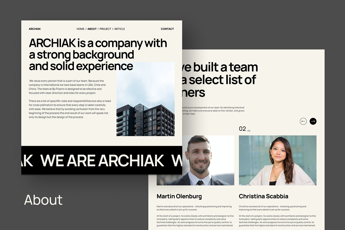 Architecture Website UI KIT template