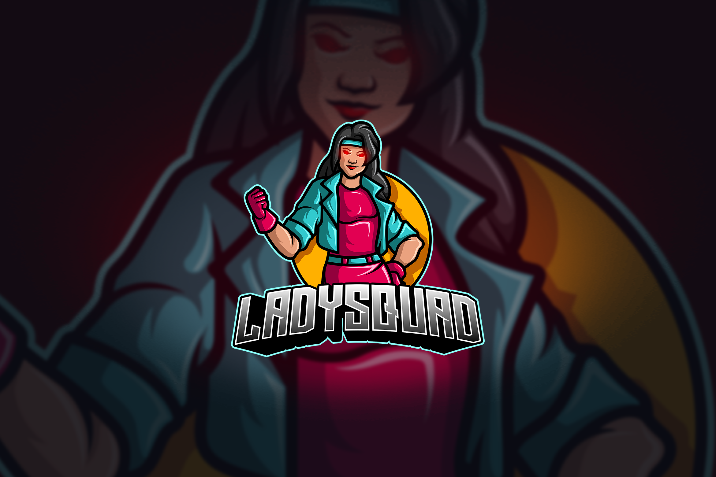 Lady Squad - Mascot & Esport Logo, a Branding & Logo Template by AQR Studio
