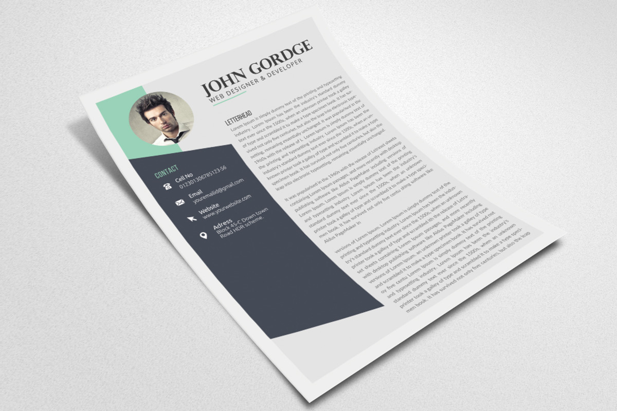 Stylish CV Word Resume Template, a Resume Template by Business Flyers