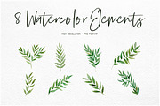 Leaves Font/Greenery Clipart Bundle, an Illustration by Shop Jaye Bird
