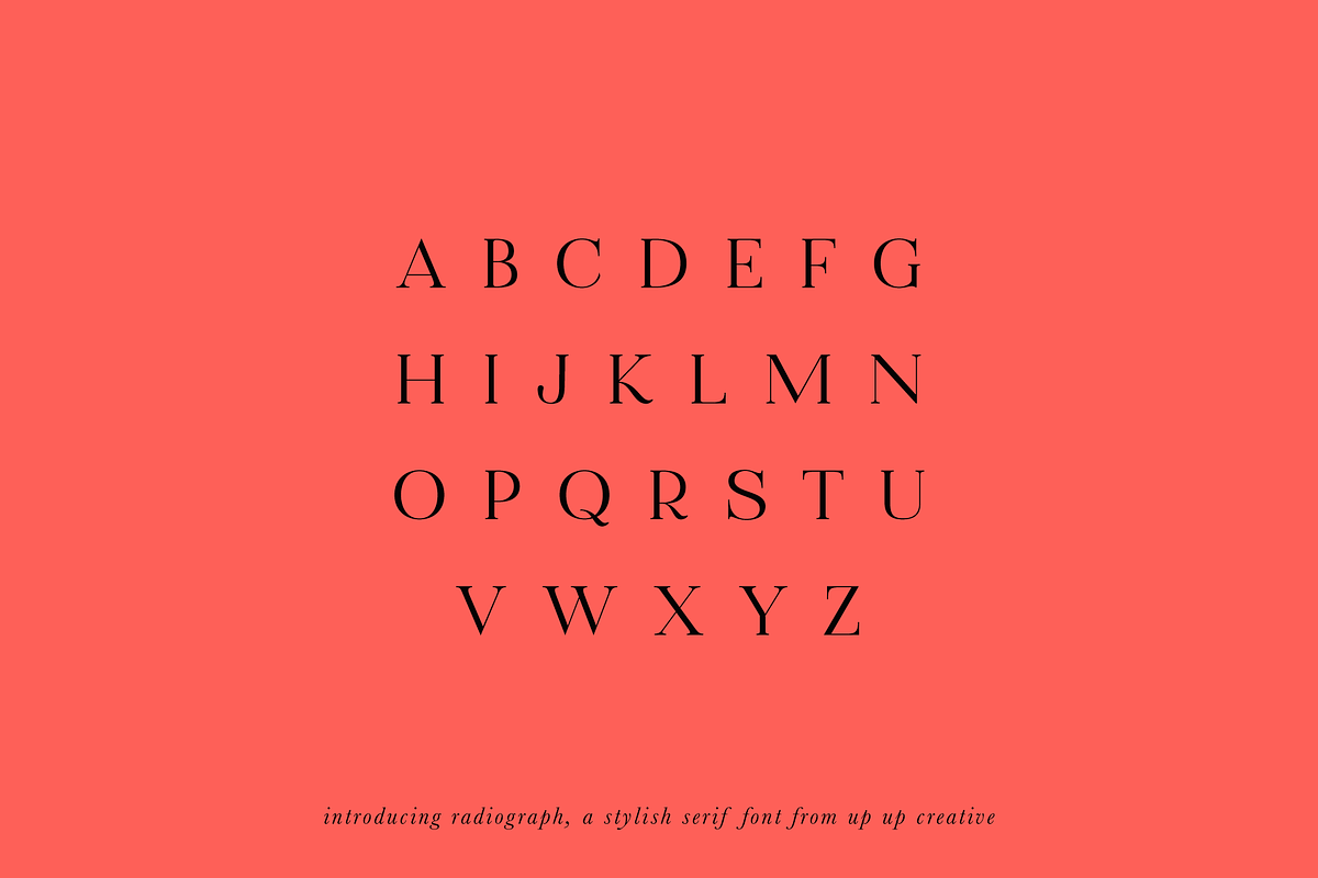 Radiograph, A Serif Font, a Serif Font by Up Up Creative