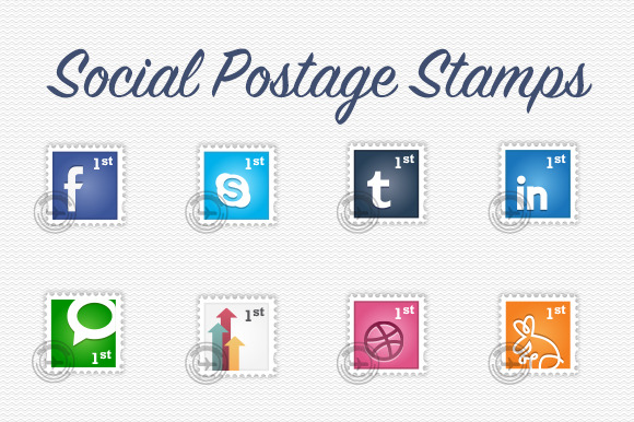Social Postage Stamps, an Icon by Medialoot